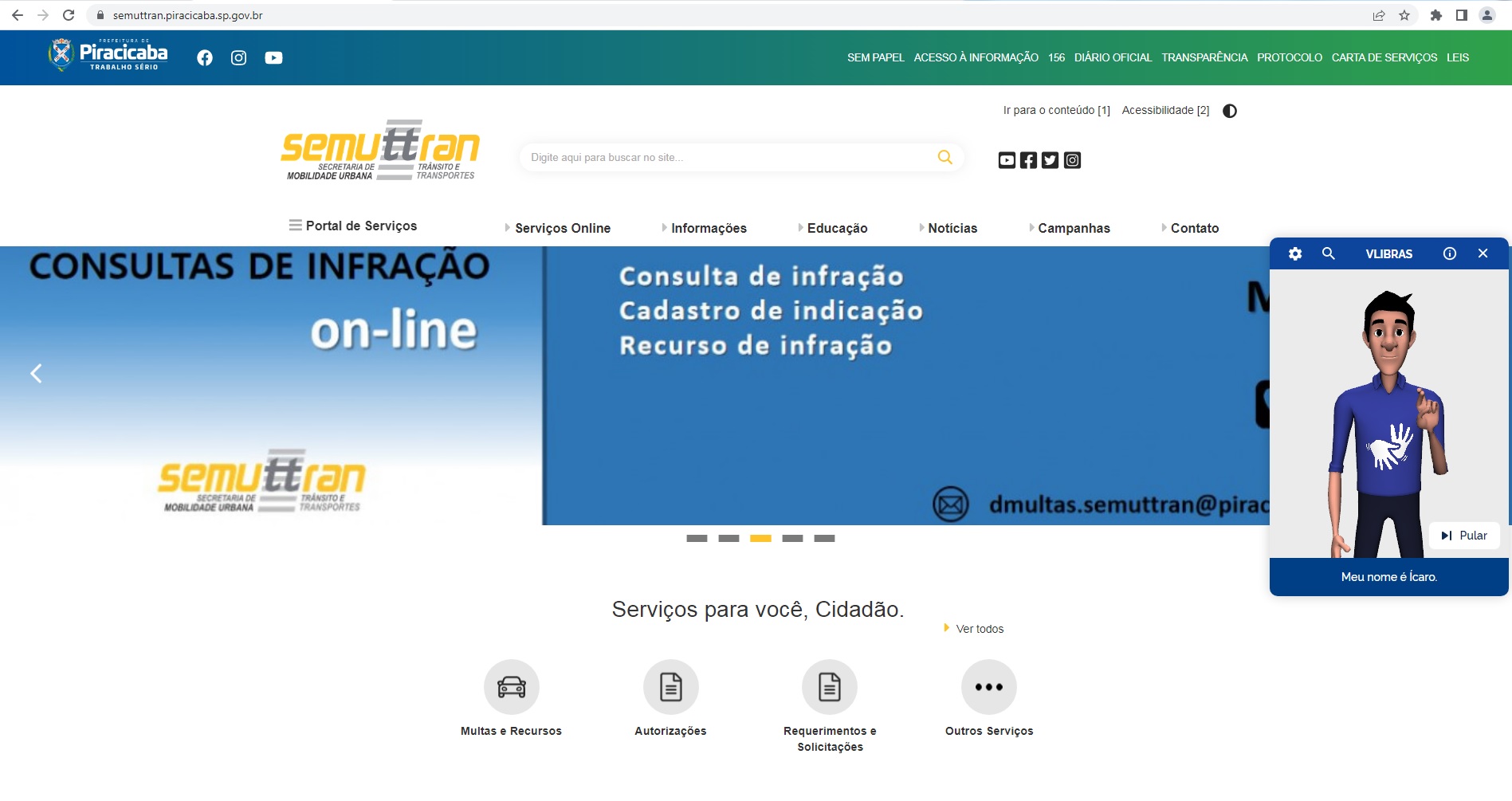 Semuttran lança site com acessibilidade em Libras e layout intuitivo ...